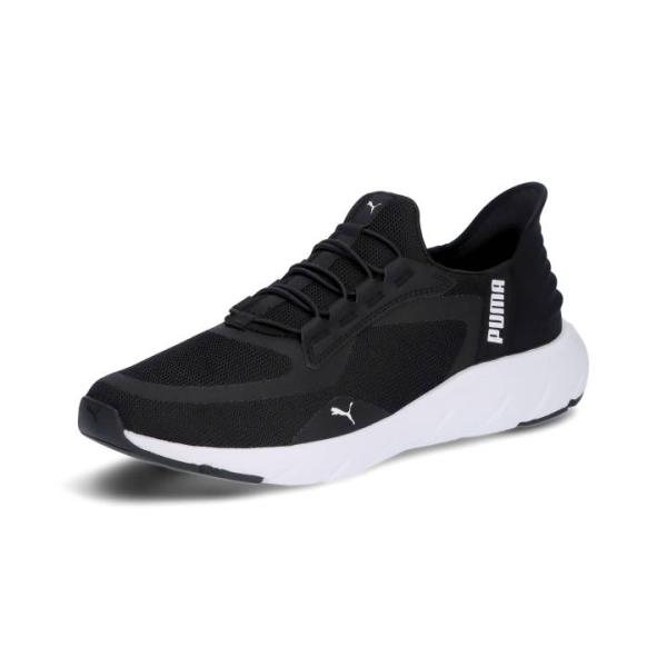 プーマ SOFTRIDE フレックス レース EASE IN ALT ワイド PMJ-311996-01 (01)PUMA BLACK-PUMA WHITE 【特徴】立ったまま、スッと履ける。「楽ふわっ」な履き心地を提供するソフトライドシリ...