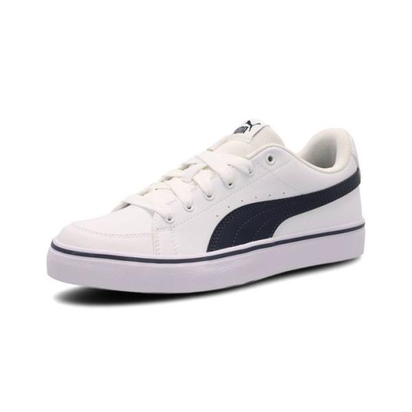 プーマ プーマ V コート バルク PMJ-389907-05 (05)Puma White-Parisian Night 【特徴】ブランドを象徴するディテールをアクセントに効かせたスポーティかつミニマルなルックスが魅力的なプーマVコートバ...