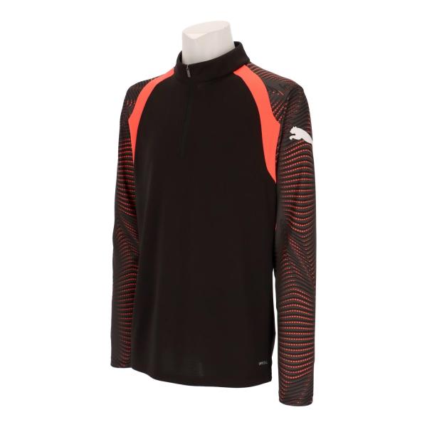 プーマ IndiviFINAL 1/4 ジップトップ PMJ-660875-01 (01)PUMA Black-Mint Jelly-Glowing Red