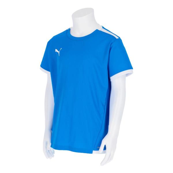 プーマ teamLIGA ゲームシャツ JR PMJ-705144-02 (02)Electric Blue Lemonade-Puma White 【特徴】ピッチの内外を問わず、繊細なメッシュのディテールを備えたクリーンなラインのジャージ...