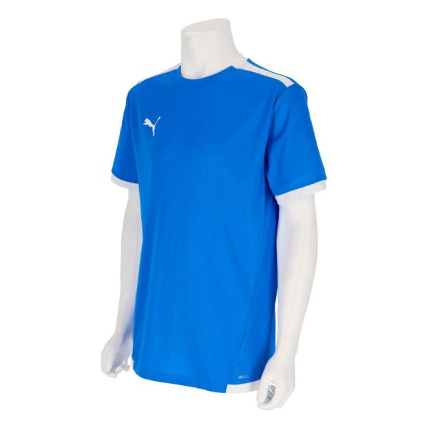 プーマ teamLIGA ゲームシャツ PMJ-705150-02 (02)Electric Blue Lemonade-Puma White 【特徴】ピッチの内外を問わず、繊細なメッシュのディテールを備えたクリーンなラインのジャージで、涼...