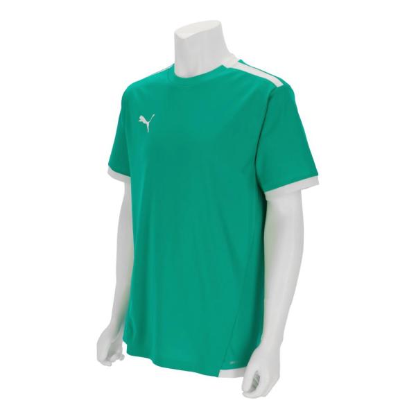 プーマ teamLIGA ゲームシャツ PMJ-705150-05 (05)Pepper Green-Puma White 【特徴】ピッチの内外を問わず、繊細なメッシュのディテールを備えたクリーンなラインのジャージで、涼しく快適に過ごせます...