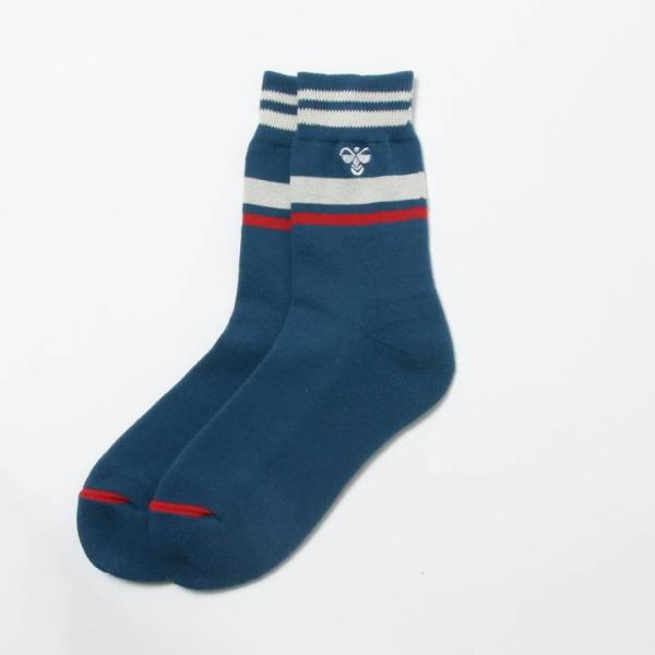 ヒュンメル hummel PLAY  パイルソックス SSK-HAA7024-66 (66)インクブルー 【特徴】足底部分がパイル地の肉厚仕様になっているラインデザインソックス。 【素材】コットン・アクリル・ナイロン・ポリエステル・ポリウレ...