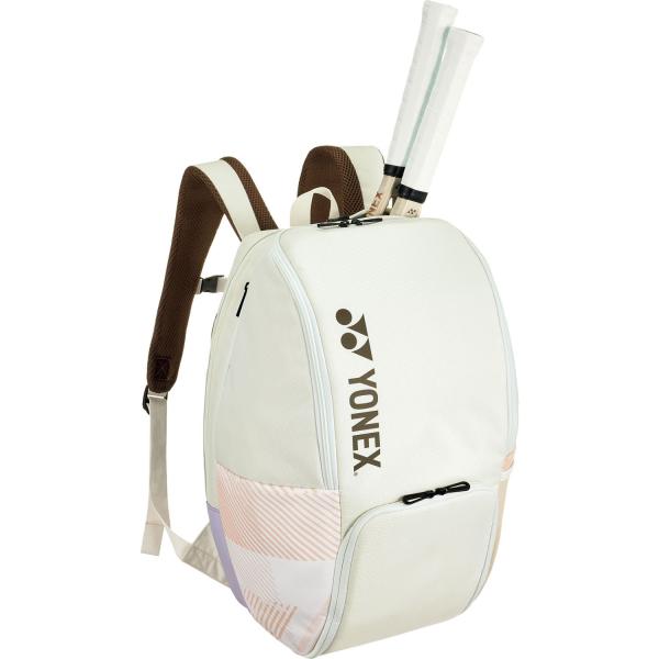 ヨネックス バックパックB<テニス2本用> YNX-BAG2408B-194 (194)サンドベージュ 【特徴】※ラケットは付属しません。 【素材】ポリエステル+PU 【サイズ】