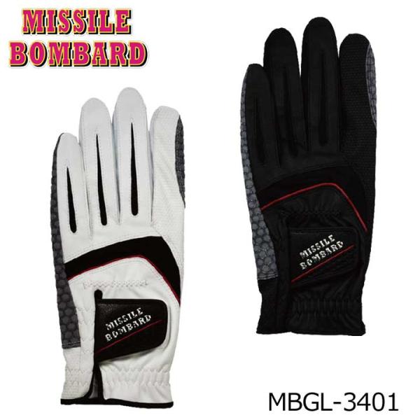 MISSILE BOMBARD MBGL-3401【カラー】ホワイト , ブラック【サイズ】S（21〜22cm）, M（23〜24cm）, L（25〜26cm）【素材】合成皮革 , ニット【スペック , 他】左手用※非公認