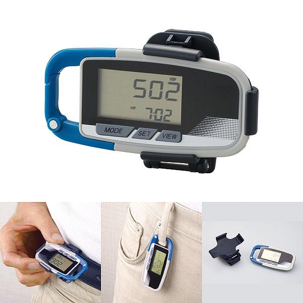 ポケットやカバンの中に入れても計測可能な3D方式の歩数計です。ベルトに取り付けられるフックは着脱可能になっています。本体サイズ；　W78 x D38 x H8 mm包装；　化粧箱入箱サイズ；　W86 x D57 x H27 mm材質；　AB...