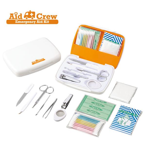 １１種類のアイテムが入ったコンパクトで実用的な救急セットです。キズテープ 医療機器届出番号 27B3X00138000001本体サイズ；　W150 x D105 x H20 mm包装；　化粧箱入箱サイズ；　W108 x D25 x H151...
