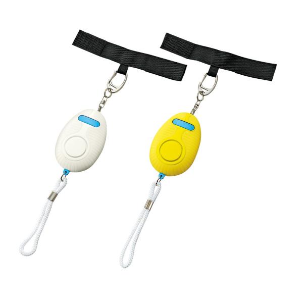 ※名入れできます。お問い合わせください。ゴム製カバーで衝撃と雨に強い（防滴）防犯ブザー。サイズ 83×50×24mmカラー ホワイト・イエロー個装形態 箱入箱サイズ／98×70×30mm入数 100素材 ABS・ゴム備考 単4電池2本付（モ...