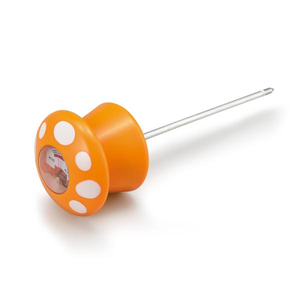 家庭菜園にピッタリのコミカルなキノコ型PH計。大きく見易い表示部で使いやすい。サイズ 215×Φ75mmカラー 個装形態 箱入箱サイズ／225×88×88mm入数 50（25×2）素材 ABS・AS・アルミニウム備考 カートンサイズ：約 縦...