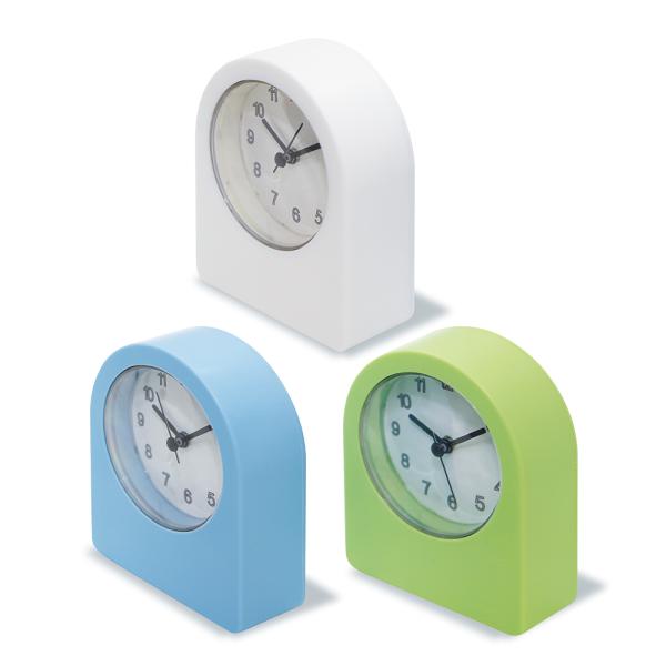 防水仕様で安心な癒しのバスタイムにおススメの時計。サイズ 110×90×37mmカラー ホワイト・ブルー・グリーン個装形態 箱入箱サイズ／118×95×50mm入数 50素材 PS備考 電源／単4電池1本別売IPX4適合・吸盤・シール・精密...