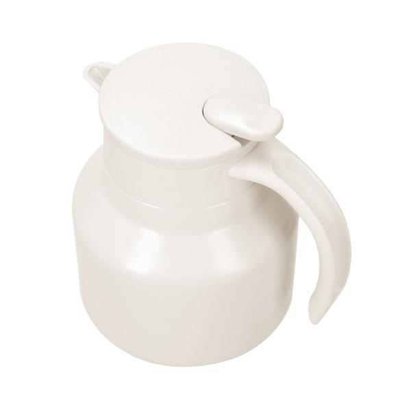 保温も保冷もOK、飲み頃温度をキープして手近に置いておける。押せば注げるワンタッチレバーも便利。サイズ 152×150×118mmカラー 個装形態 箱入箱サイズ／155×143×123mm入数 20素材 ステンレス・PP・ABS・シリコン備...