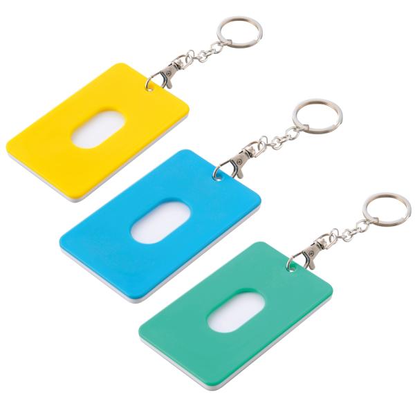 サッと取り出し、改札をスマートにパス。サイズ 62×100×6mmカラー イエロー・ブルー・グリーン個装形態 台紙付ポリ入台紙サイズ：100×62ｍｍカートン入数 200素材 ABS・鉄・亜鉛合金備考 インクジェット用テンプレート