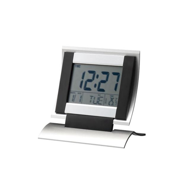 おおきな液晶ディスプレイが特徴のデジタル時計。液晶が大きいだけではなく、角度調節が可能なので場所を選ばず見やすさ抜群なうえに、コンパクトに折りたたむこともできちゃいます。時計だけではなく、カレンダー・アラーム・温度計と多機能を備えている便利...