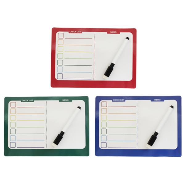 カラフルでお洒落なマグネットボードペン付きなのも嬉しいポイントカラフルでお洒落なマグネットボードです。ペン付きですぐ使えるのが嬉しいですね♪左スペースはチェックリストになっているので、ToDoListや1週間の予定表として使えます。右スペー...