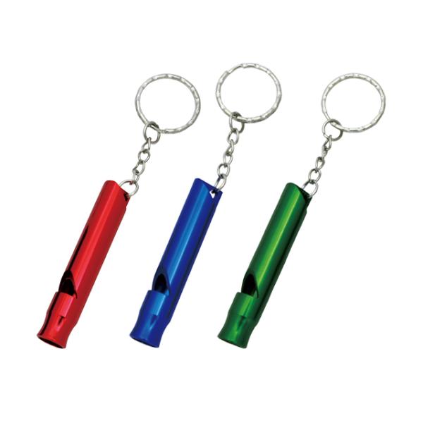 アルミボディでよく響く！メタリックな輝きが特徴のキーホルダー型ホイッスルNEWアルミホイッスルは、キーホルダータイプのホイッスルです。メタリックに輝くアルミボディと色合いは、世代・性別を問わず使いやすいデザイン。アルミ製で音がよく響きます。...