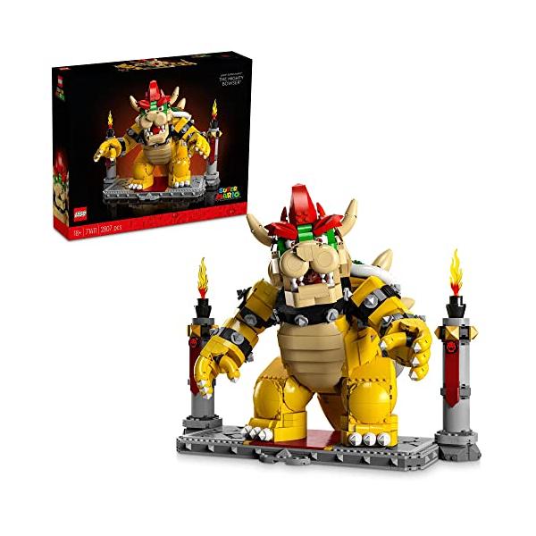 遊んで飾って楽しいクッパ ? スーパーマリオ の敵と戦えるレゴスーパーマリオ 大魔王クッパ(71411)ポーズも自由自在 ? 甲羅の下のボタンを押して頭部を動かしたり、口を開けたり、手足や尻尾を動かしたりできるほか、ファイアボールランチャー...