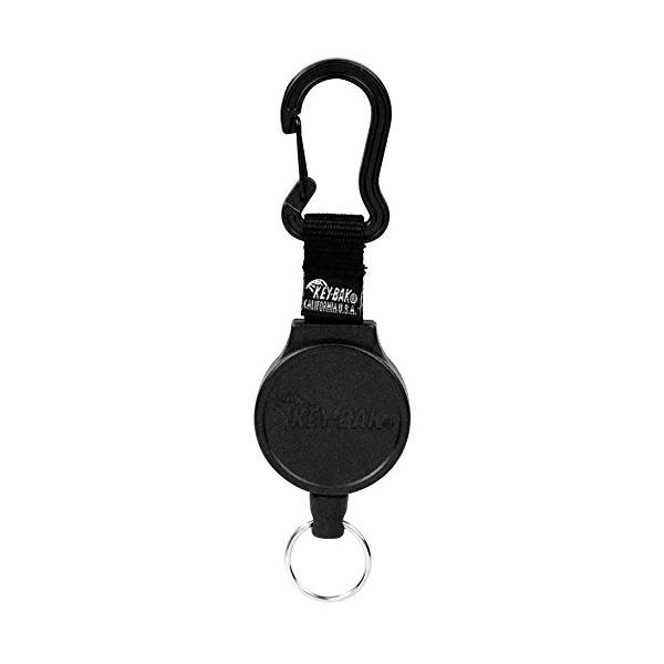 特徴:コードを引っ張り、手を離すと自然とコードを巻き取るキーリールを最初に発明したアメリカKEY-BAK社製のキーリール伸縮耐荷重:170gコード長:90cm固定方式:カラビナコード素材:ポリエステルケーブル