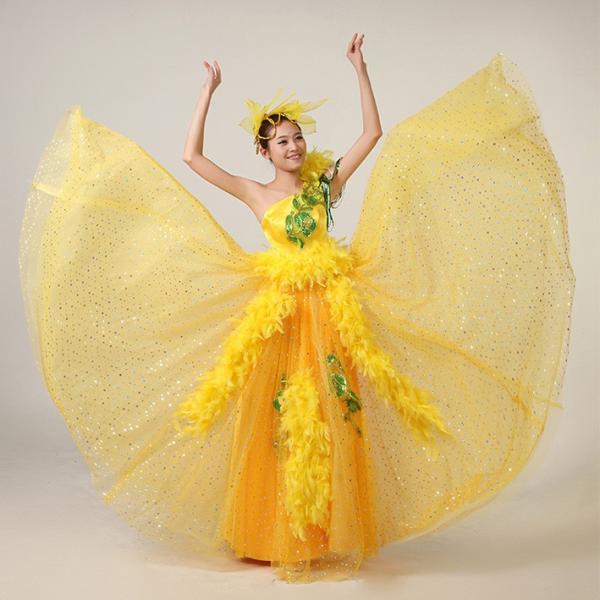 [ セット内容 ]ドレスのみ「記載のないアクセサリー、小物等は付属しません」[ カラー ]イエロー[ 素材 ]ポリエステルなど[ サイズ ](cm)XS/S/M/L/XL/2XL/3XL※ご注意：詳しいサイズや注意点については、【商品情報・...