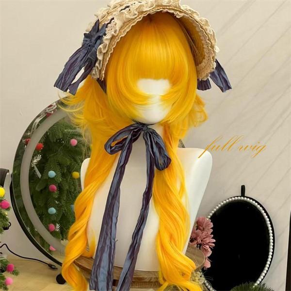 [ セット内容 ]ウィッグ/ヘアネット【※こちらの商品は、個人差等ございますので、商品ご到着後、お客様ご自身より手くしやカット等多少の調節が必要な場合もございます。】「記載のないアクセサリー　小物等は付属しません」[ カラー ]イエロー[ ...