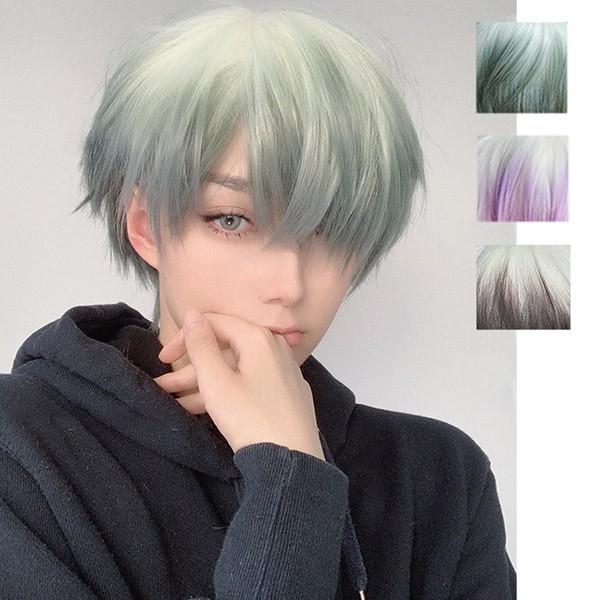 [ セット内容 ]ウィッグ/ヘアネット【※こちらの商品は、個人差等ございますので、商品ご到着後、お客様ご自身より手くしやカット等多少の調節が必要な場合もございます。】「記載のないアクセサリー　小物等は付属しません」[ カラー ]グリーン/パ...