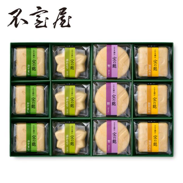 ［商品内容］宝の麩（おすまし・青かえで・暫・加賀みそ 各3個）［大きさ］横：275mm×縦：193mm×高さ：47mm［日持ち］製造より90日［保存方法］直射日光及び高温多湿を避け保存お湯を注げばお手軽に本格的なお吸いもの。手のひらに収まる...