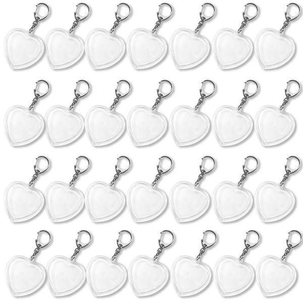 ハメパチキーホルダー【ハート型】○【10個セット】もあります！名前のとおり、透明に「パチッ」とはさむだけで、超簡単オリジナルキーホルダーが出来上がります。クリアーでお好きな写真や、雑誌の切り抜きをはさむだけで世界にたったひとつ！あなただけの...