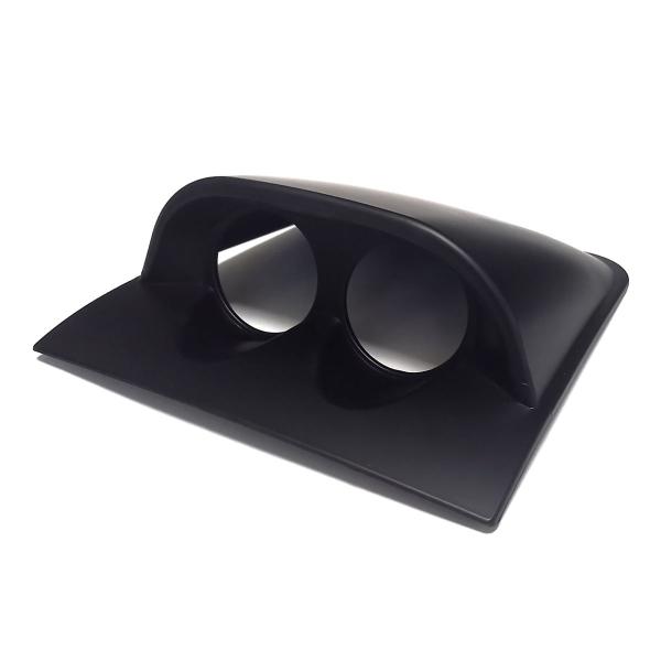 ・52φ(2インチ)メーターを2つ埋め込む事が可能です。・レーシーなブラックカラー・寸法： 205×214×65ｍｍ（2連）・固定用ビスは付属しません。・製造工程で発生するにじみ等がある場合がございます。