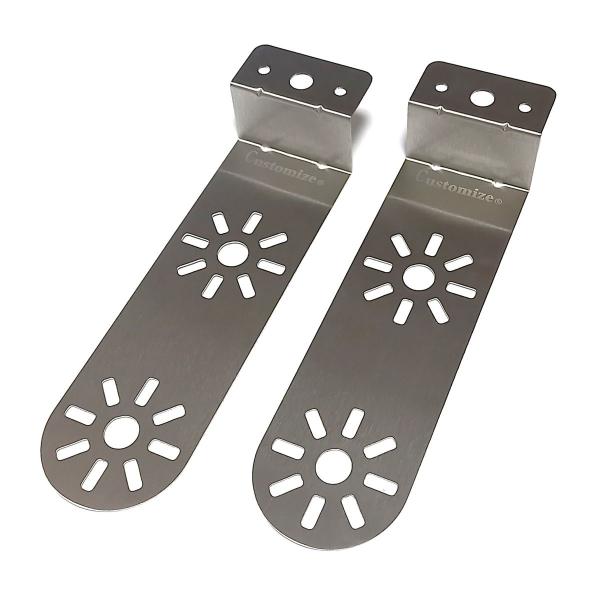 ・マーカーランプ ステー マーカーステー Z型 2連 ステー 45°角取付可能 トラック用品 バスマーカー ステンレス 2枚セット・素材：ステンレス製（ステンレス鋼SUS201）・厚さ：十分な耐久性を誇る1.5mm・サイズ:サイズ:幅80m...