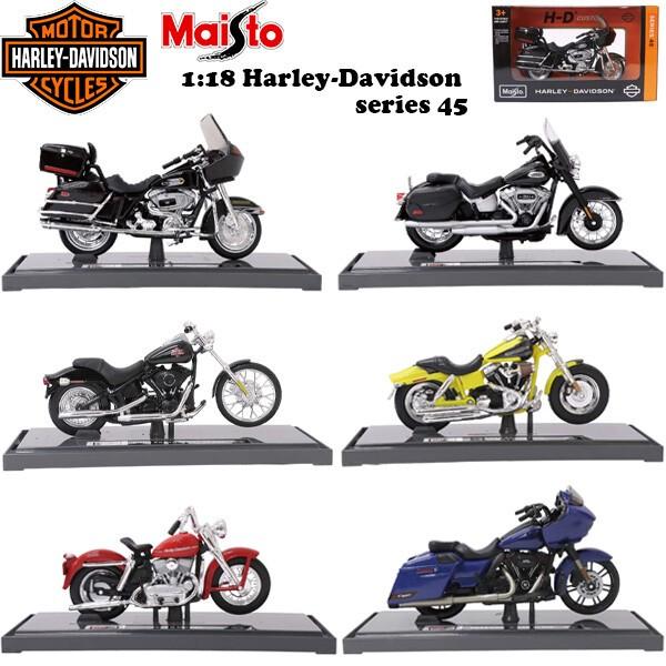 【Maisto】1:18 HARLEY-DAVIDSON バイクミニカー シリーズ45｜ダイキャストモデル・公式ライセンス人気のハーレーダビッドソンを精巧に再現した、Maisto（マイスト）の1/18スケール・ダイキャストバイク【シリーズ4...