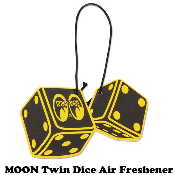 MOONEYESの車の吊り下げタイプ芳香剤Life is a "MOONEYES" so, Let's Roll the Dice!人気の MOON ダイスが爽やかな香りのエアーフレッシュナーになって登場。本物のツイン ダイスのように、紐で...