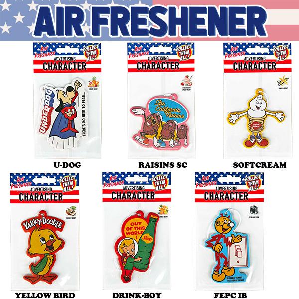 アメリカンなエアフレッシュナーオシャレでカッコイイ、アメリカンなエアフレッシュナーです！今までにありそうでなかったオシャレなアメリカンカンパニーのエアフレ6タイプ♪両面同じデザインがプリントされていますので、お好みの空間に吊り下げて下さいね...