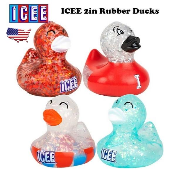 アメリカ直輸入アイシーのラバーダック【ICEE】のミニラバーダッキー！ICEEは、アメリカのコンビニやスーパーなどで展開されいてるアメリカを代表するフローズンメーカーで、氷とシロップが入ったフローズンに炭酸ガスが入っているのが特徴のICEE...