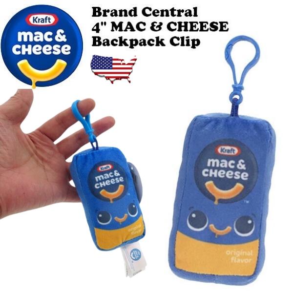 アメリカ直輸入 Mac &amp; Cheese Box のぬいぐるみクリップキーホルダークラフト マカロニ＆チーズの4インチバックパック クリップです。アメリカン雑貨が好きな方やコレクターにはヨダレがでちゃうようなアイテム！！「KRAFT...