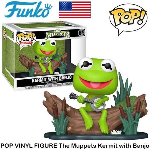 アメリカ直輸入！大人気トイメーカーFunko のPOP!デラックスシリーズから、カーミット（The Muppets）が登場！バンジョーを片手に、丸太にちょこんと座るカーミットがとにかく癒し系。おなじみの優しい笑顔と、のんびりした雰囲気までし...