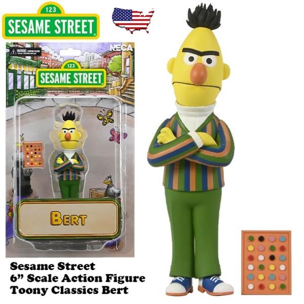 アメリカ直輸入SESAME STREET バートのアクションフィギュアクオリティーの高いフィギュアなどをリリースしているアメリカのNECA社から、セサミストリートの住人たちを楽しくデザインした「Toony Classics」シリーズ 6イン...