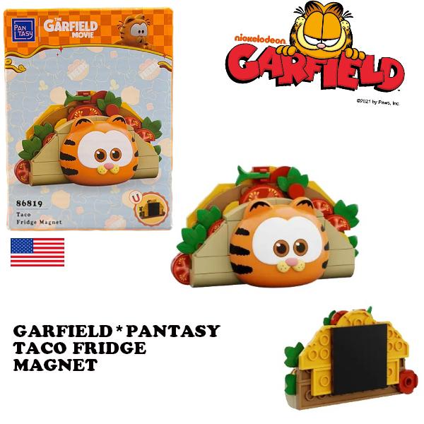 世界中で愛される人気キャラクター『ガーフィールド（Garfield）』が、ユニークなタコスデザインのフリッジマグネットになって登場！アメリカから直輸入したPANTASY正規ライセンス商品です。ガーフィールドが大好きなタコスに挟まれた遊び心い...