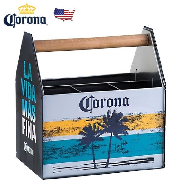 アメリカ直輸入CORONAビールマニア必須！実用的にもGOODです。ライセンス商品です！ブリキ製のCORONA ストレージキャディーです。ストレージキャディーにデザインされた「LA VIDA MAS FINA」は、コロナビールが展開する大規...