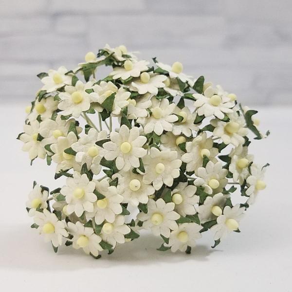 【ペーパーフラワー】【ミニ造花】【マーガレット風】【コスモス風】【手芸】【手作り】【ハンドメイド】【リース】【ブーケ】【アートフラワー】【ミニチュア】【ドールハウス】