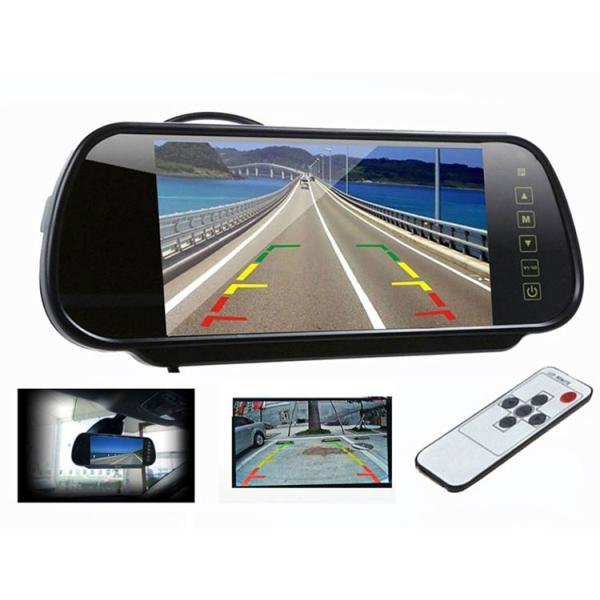 車のバックミラー取り付けできる7インチモニター●モニター本体の取り付けは簡単ミラー取付フック5.5cm（最小）から9.3cm（最大）まで調整可能●ガイドライン表示ON/OFF切替対応ビデオ信号入力2（AV2）はバックカメラ専用でガイドライン...