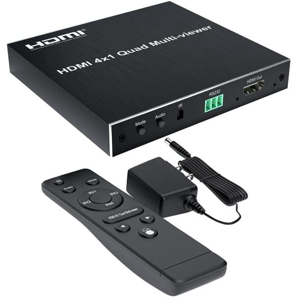 4台のHDMI出力を1台のディスプレイ等に分割表示、切替表示できるHDMIセレクター。HDMIケーブルを挿して画面表示を選択するだけなので、誰でも簡単に分割表示ができます。○4つをまとめて表示4台の映像信号を1台のディスプレイやテレビ等にま...