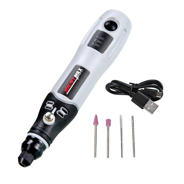 様々な用途に使える電動工具のベストセラーアイテム、コードレスミニルーターです。9種類のビットが付属しているので、届いたその日から使用できます。【商品の特徴】◯汎用性の高いUSB充電タイプ電源アダプタ、モバイルバッテリー、PCや車載USBなど...