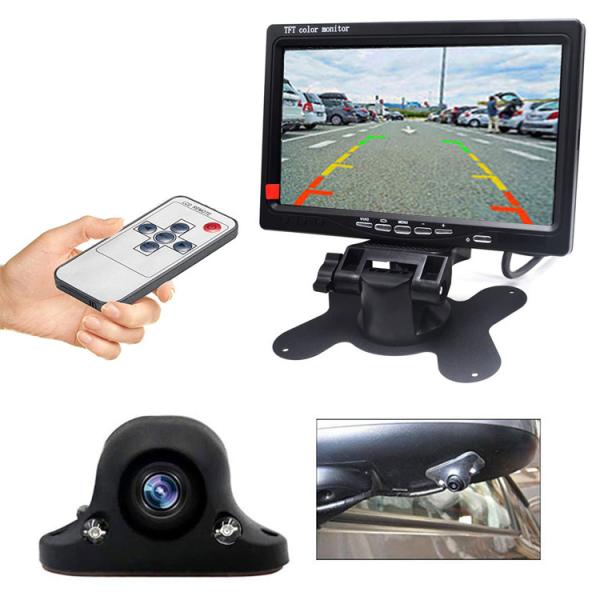 7インチオンダッシュモニターと車載カメラ1台のセット。（カメラは12Vまでの対応です）◇7インチTFT-LCDモニターモニターは2チャンネル搭載カメラ2台接続やカメラとDVD接続など自由に組み合わせできます。カラーシステム：PAL / NT...