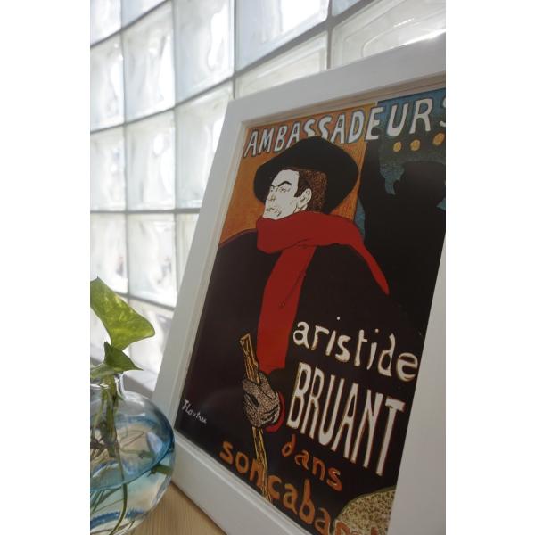 ファニーギフト 15パリ カフェ アンティーク アート レプリカ  ギフト ラッピング無料 送料無料　日本人の武士のような力強さを感じるフランスの画家  ロートレック （1864-1901） の ポスターアンバサドールのアリスティード・ブリ...