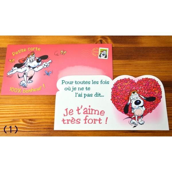 パリの街角で見つけた グリーティングカード切り抜かれた横長の厚手のカードですカードだけでも送れますが、開ける楽しみを封筒に込めて封筒 SIZE : 21.6 × 15.7カード ＋ 封筒（※シールはついておりません）撮影の関係上 色合いが実...