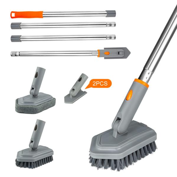 ※多くのお客様に可能な限り最短で配送するためにも、置き配での配送にご理解・ご了承願います。【商品名】　ITTAHO デッキブラシ お風呂掃除 ブラシ お風呂ブラシ 伸縮ロング83?142cm 角度調整可能 ベランダ掃除用ブラシ 風呂 浴室 ...