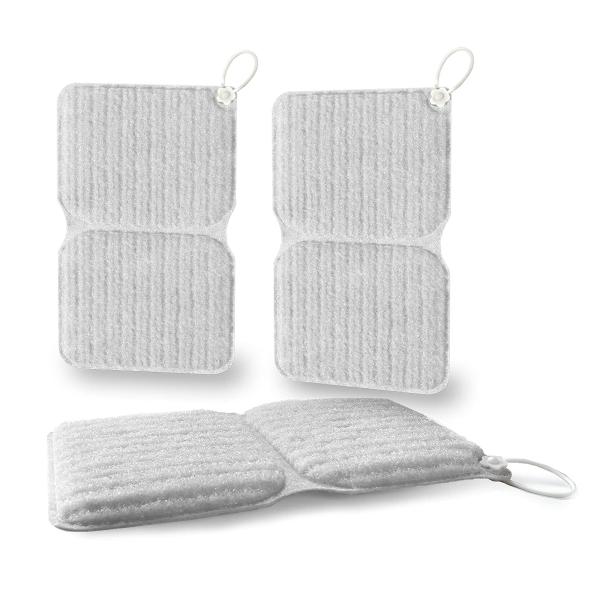 ※多くのお客様に可能な限り最短で配送するためにも、置き配での配送にご理解・ご了承願います。【商品名】　サンコー お風呂 スポンジ 浴槽 掃除 水だけでも汚れが落とせる特殊繊維 びっくりフレッシュ バスピカピカ 抗菌加工 日本製 グレー 3個...