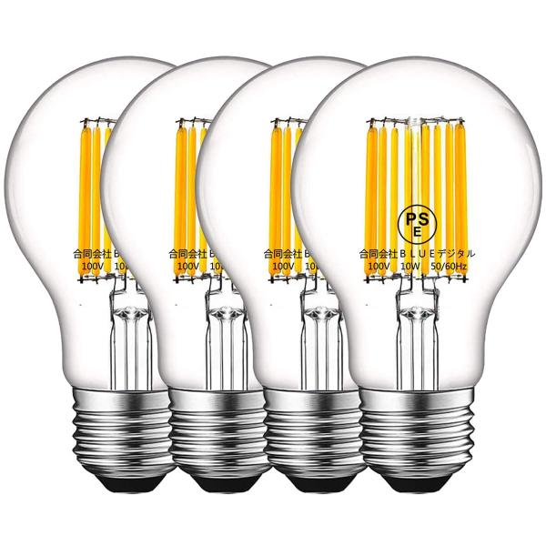 ※多くのお客様に可能な限り最短で配送するためにも、置き配での配送にご理解・ご了承願います。【商品名】　Zohadtak LED電球 E26口金 2700K 電球色A60 100W形相当 フィラメント電球 10W 1200lm 一般電球形 ク...