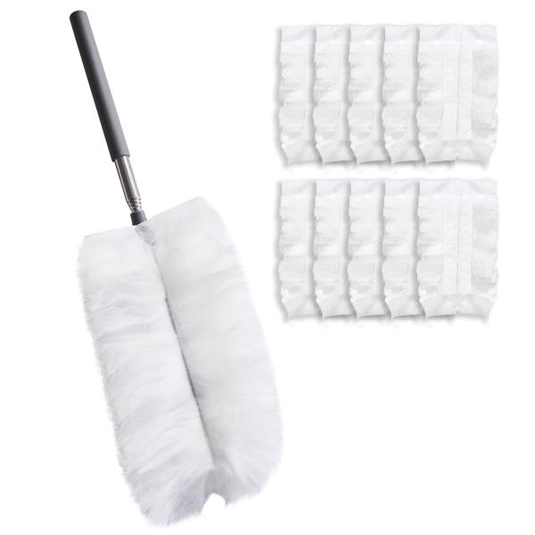 ※多くのお客様に可能な限り最短で配送するためにも、置き配での配送にご理解・ご了承願います。【商品名】　はたき ほこり取り ハンディモップ 使い捨て クリーナー 伸縮式 用シート１０枚付き 【商品説明】　・ホコリが溜まる原因である静電気を除去...