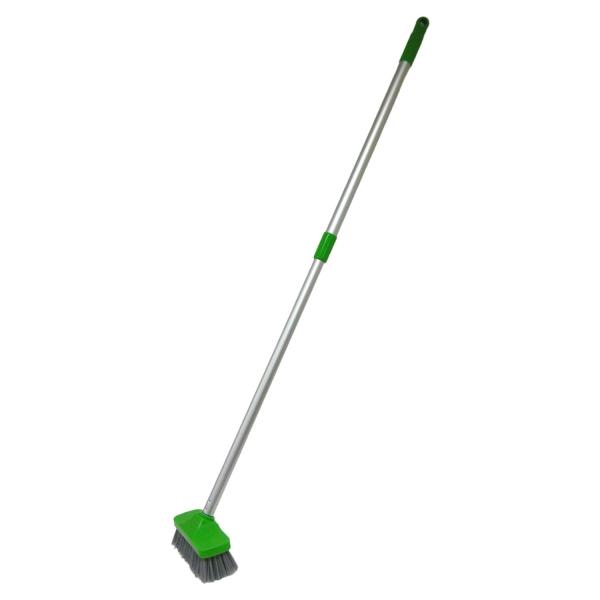 ※多くのお客様に可能な限り最短で配送するためにも、置き配での配送にご理解・ご了承願います。【商品名】　日本クリンテック デッキブラシ 特殊繊維でしっかり擦れる 伸縮 コンパクト収納 頑丈 【X Shape PRO化繊デッキブラシ】 アルミ伸...