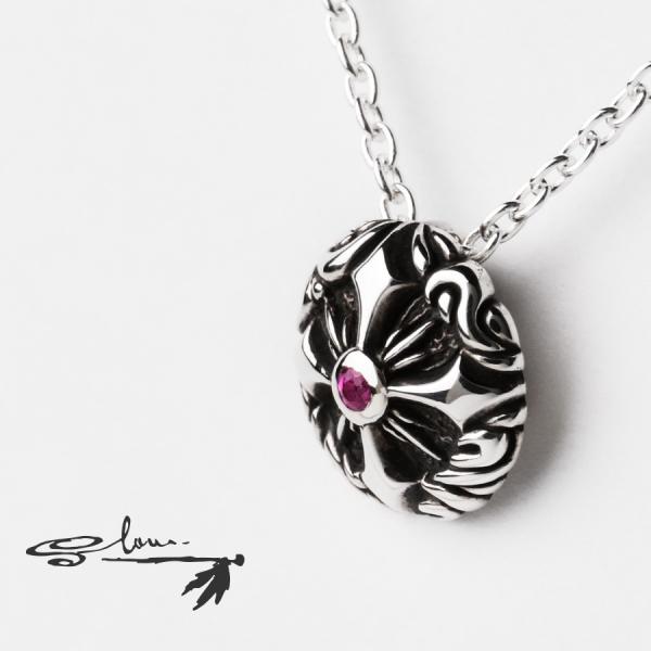 【ブランド名】FUNNY ORIGINAL（ファニーオリジナル）【品名】SLOW MEDICINE WHEEL SMALL PENDANT SILVER × RUBY（スロー・メディスンホイール スモールペンダント シルバー×ルビー）【素材...